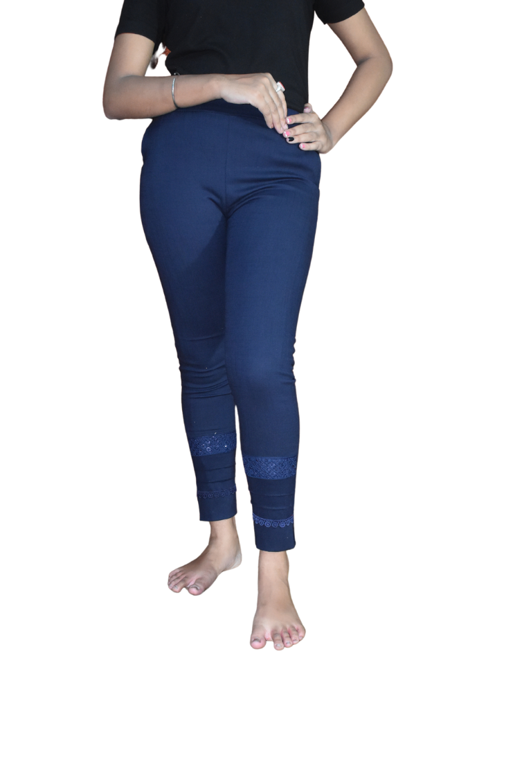 Navy Palazzo Pants for Women - USRA