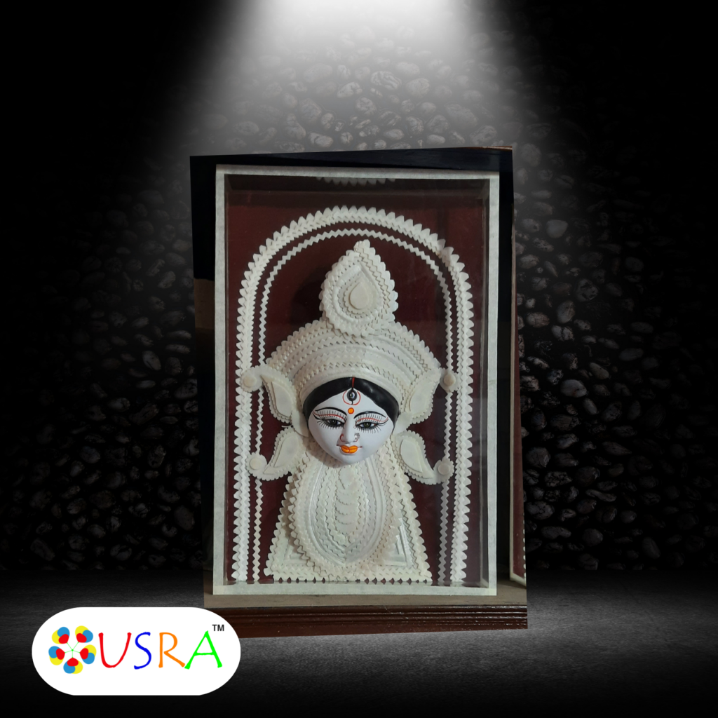 HANDCRAFTED DECORATIVE SHOLA CRAFT MAA DURGA - USRA